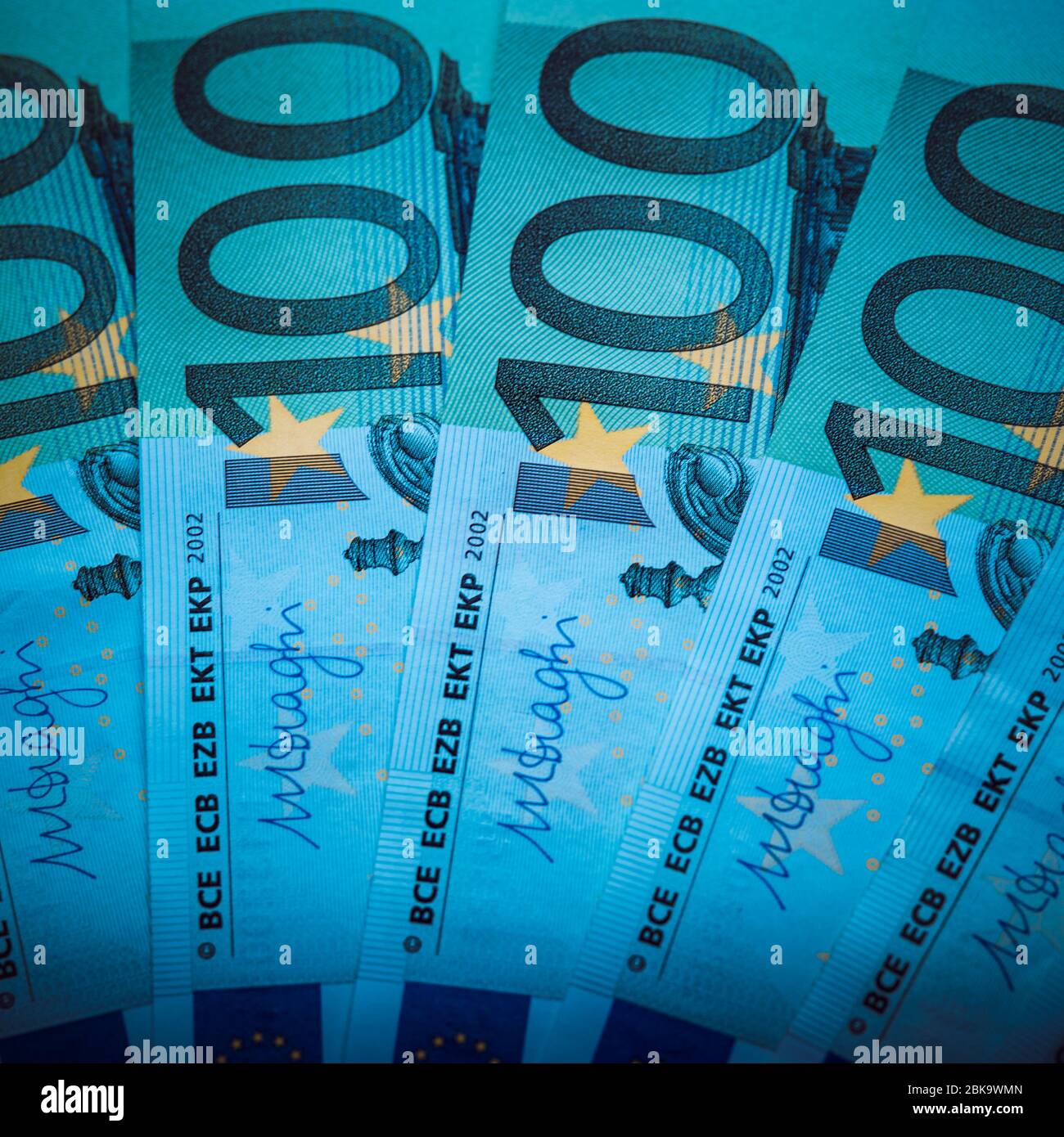 Euro Money. euro cash background. Euro Style blue light. Money ...