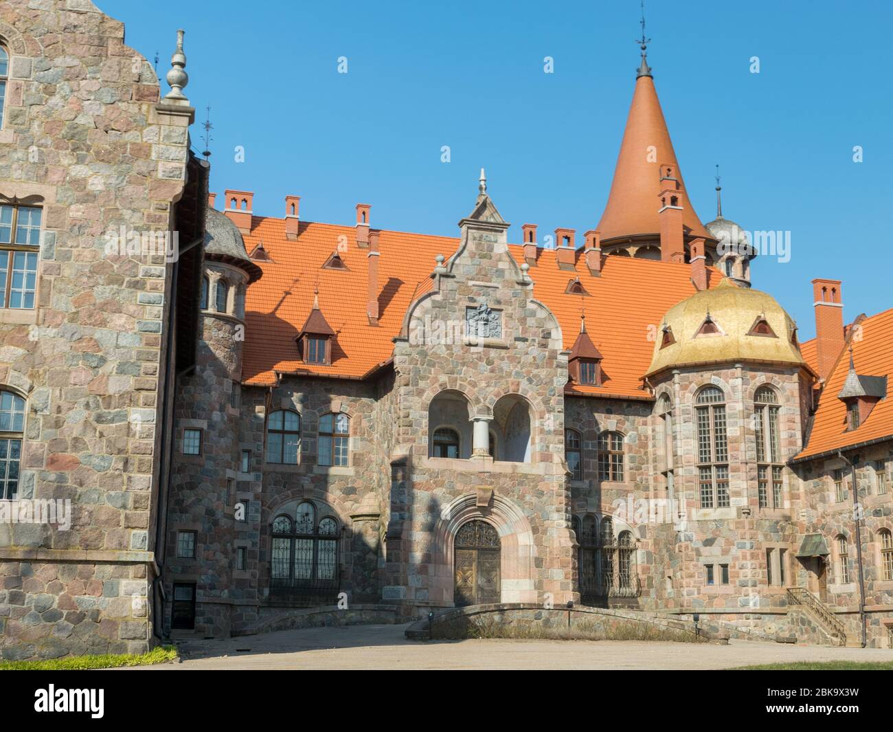 Fragments of an old castle in the city of Cesvaine, Medieval castle ...