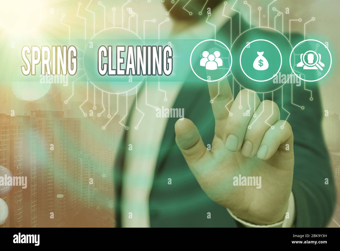 Conceptual hand writing showing Spring Cleaning. Concept meaning ...