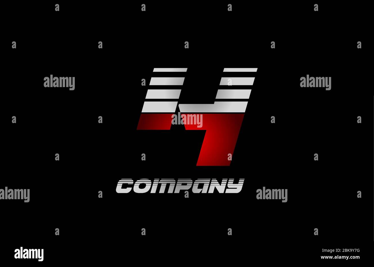 Number four logo design hi-res stock photography and images - Alamy
