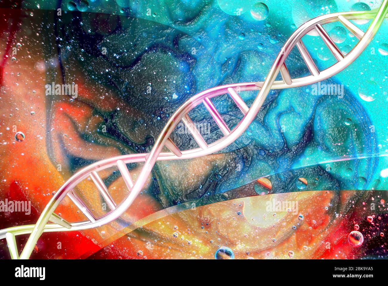 DNA genetic code biotechnology background science medicine 3D Stock ...