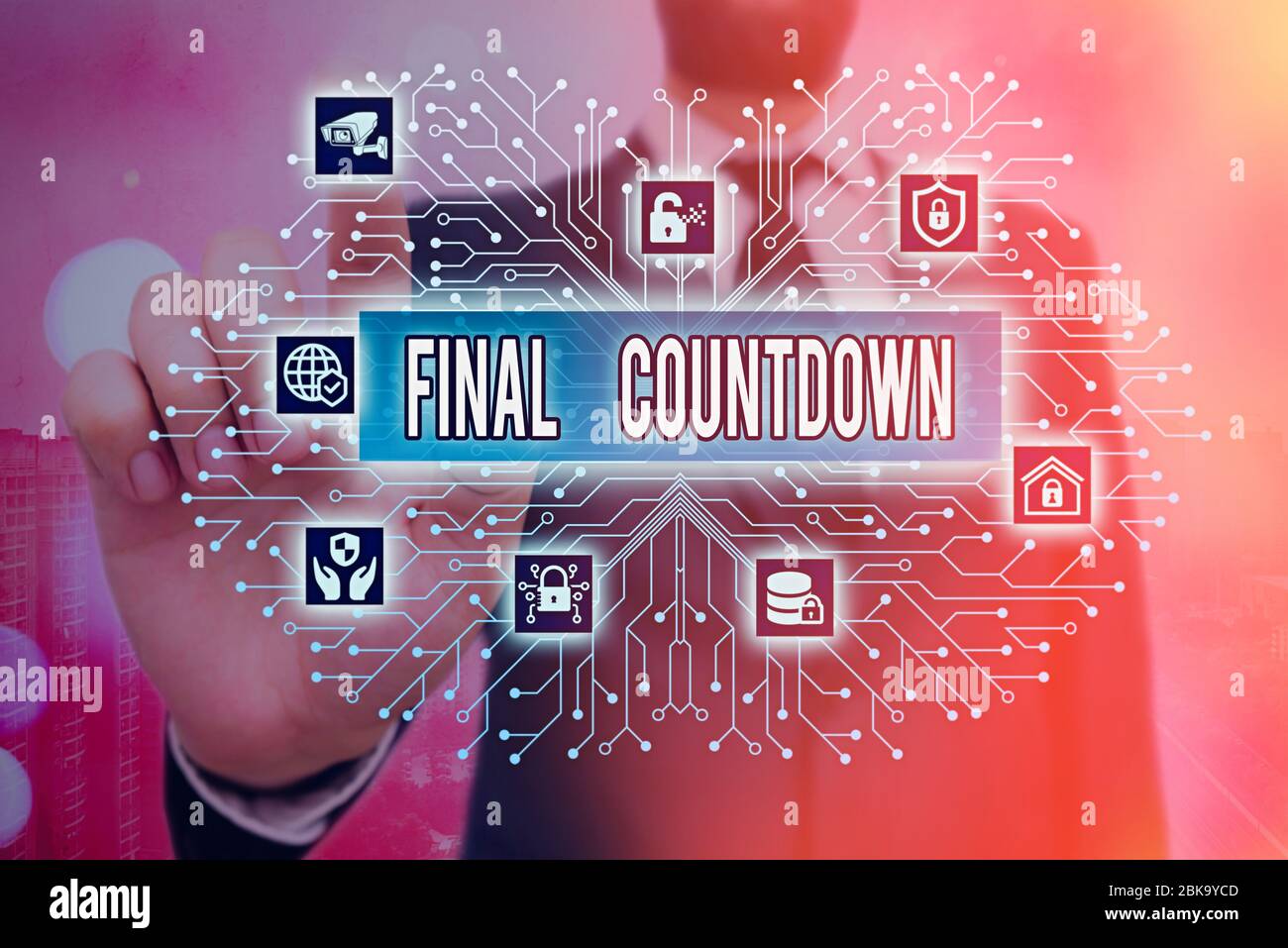 Writing note showing Final Countdown. Business concept for Last moment ...