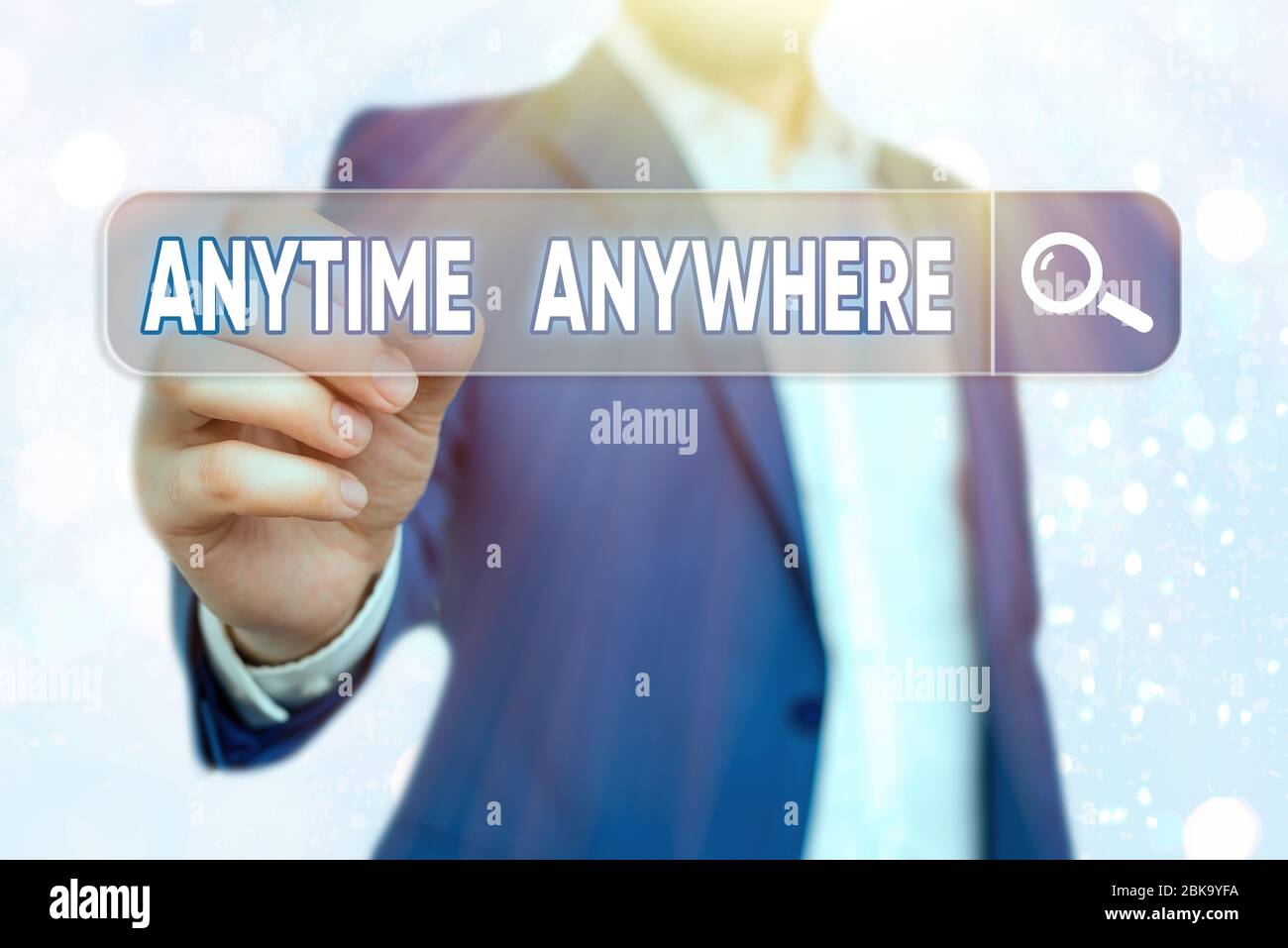 Handwriting text Anytime Anywhere. Conceptual photo saying that you can ...