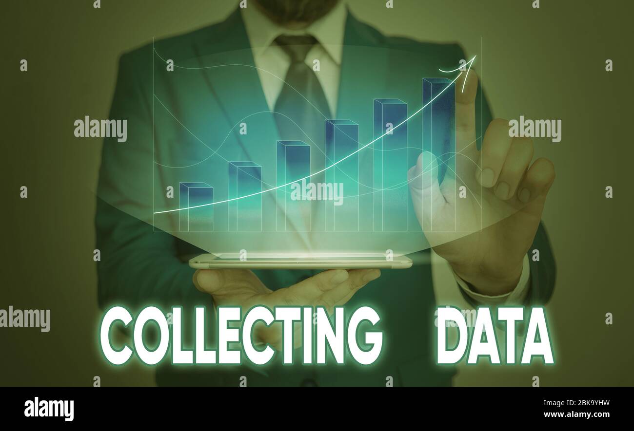 Handwriting text Collecting Data. Conceptual photo Gathering and ...