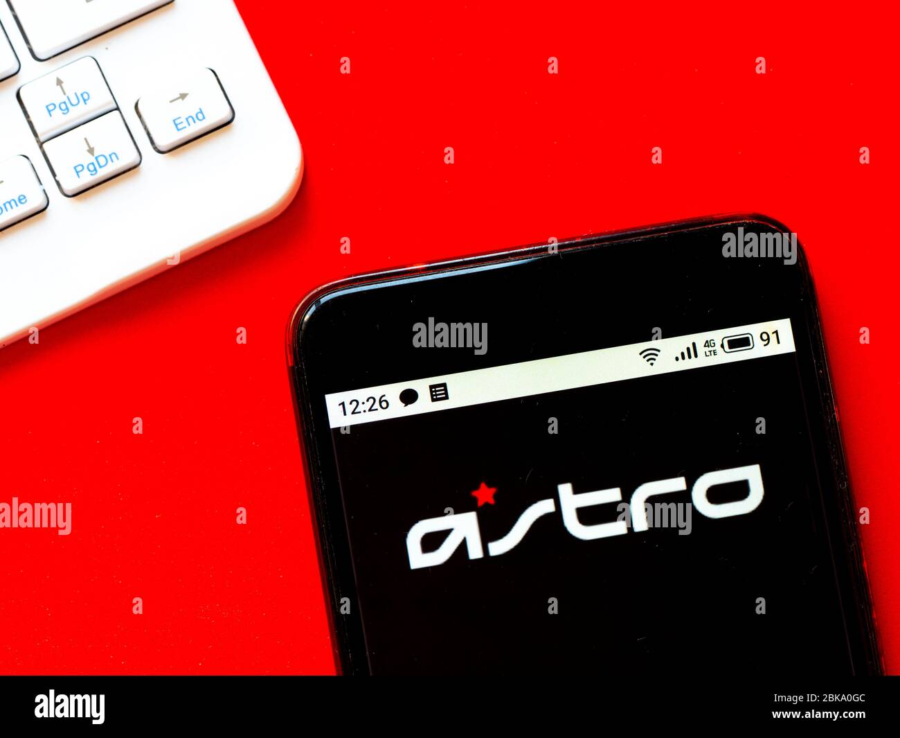 In this photo illustration e-commerce Astro Gaming logo is seen ...