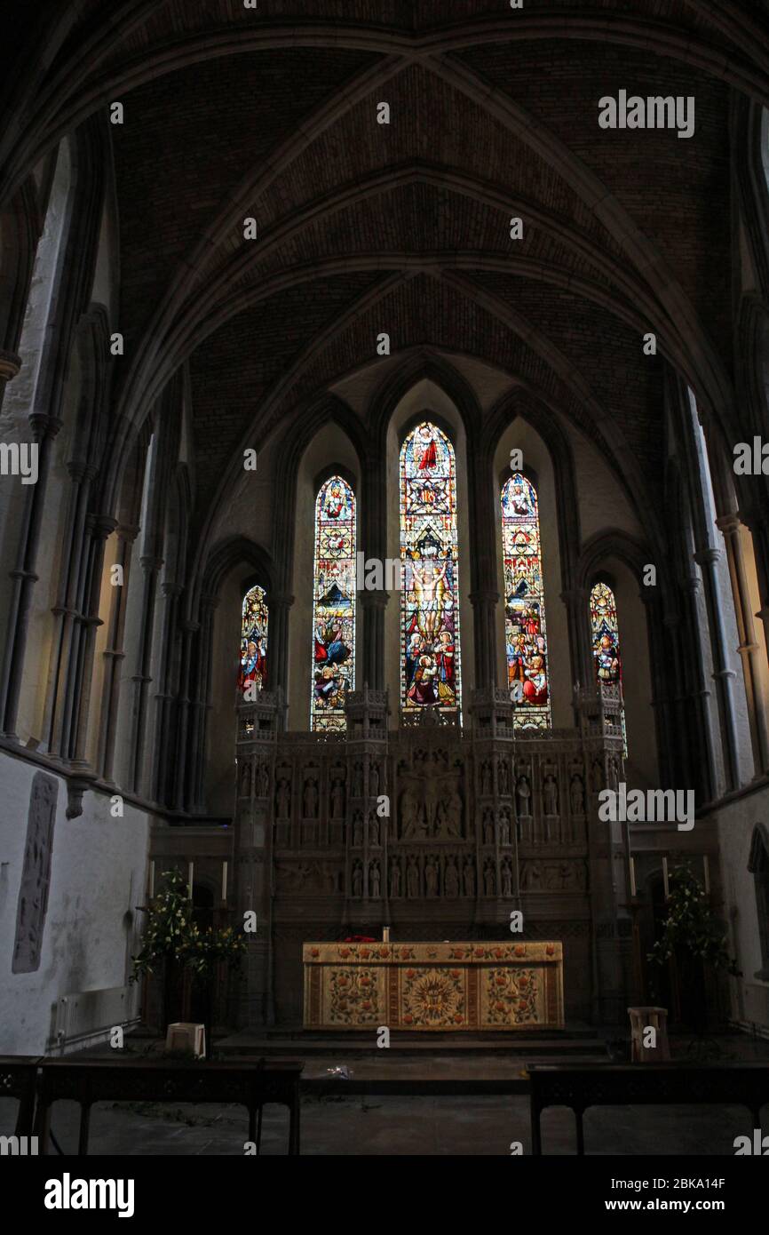 Interior view stone arches hi-res stock photography and images - Alamy