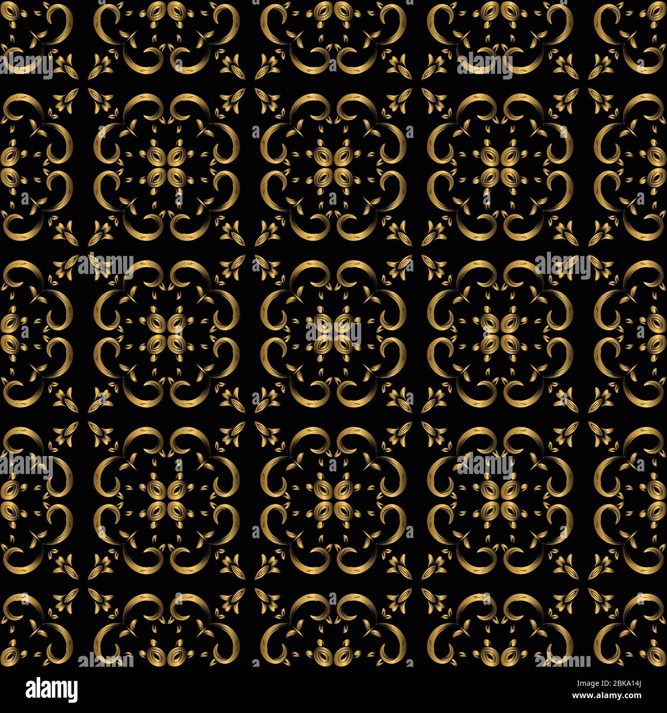 seamless golden vintage on a dark background. heraldic symbol. Vector ...