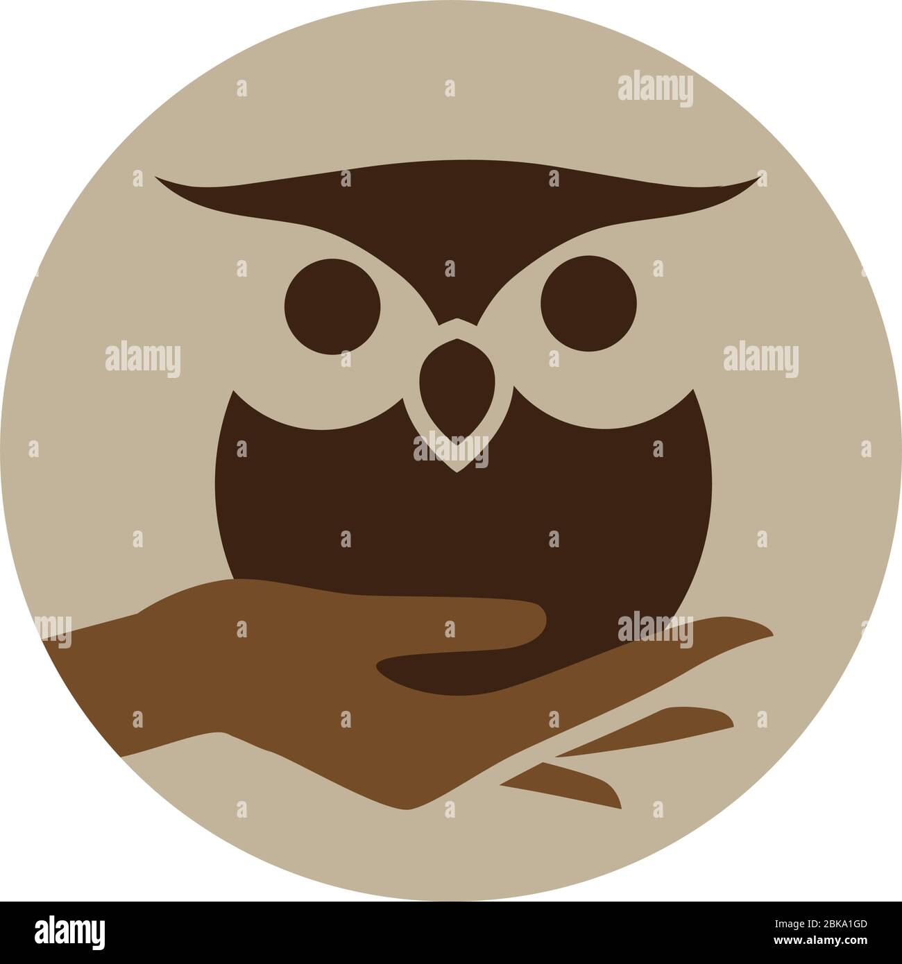 human hand holding little owl Stock Vector Image & Art - Alamy