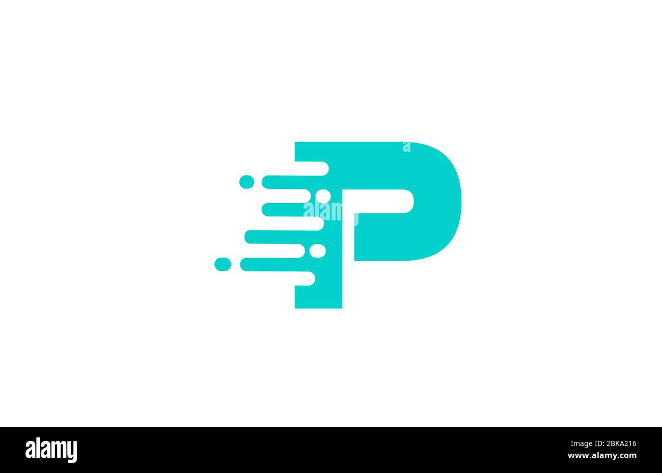green P alphabet letter logo icon for company and business Stock Vector ...