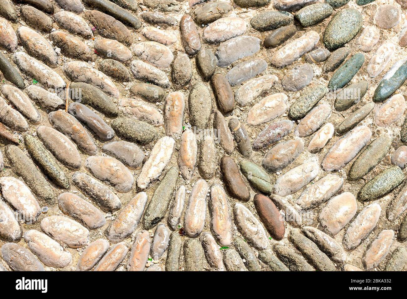 The bridge is a stone road, paving stones. Beautiful paving stones on ...