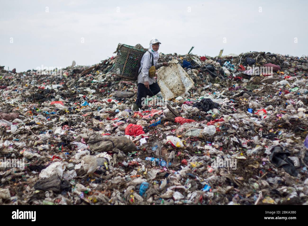 Bekasi, West Java, Indonesia. 3rd May, 2020. Workers are transporting a ...
