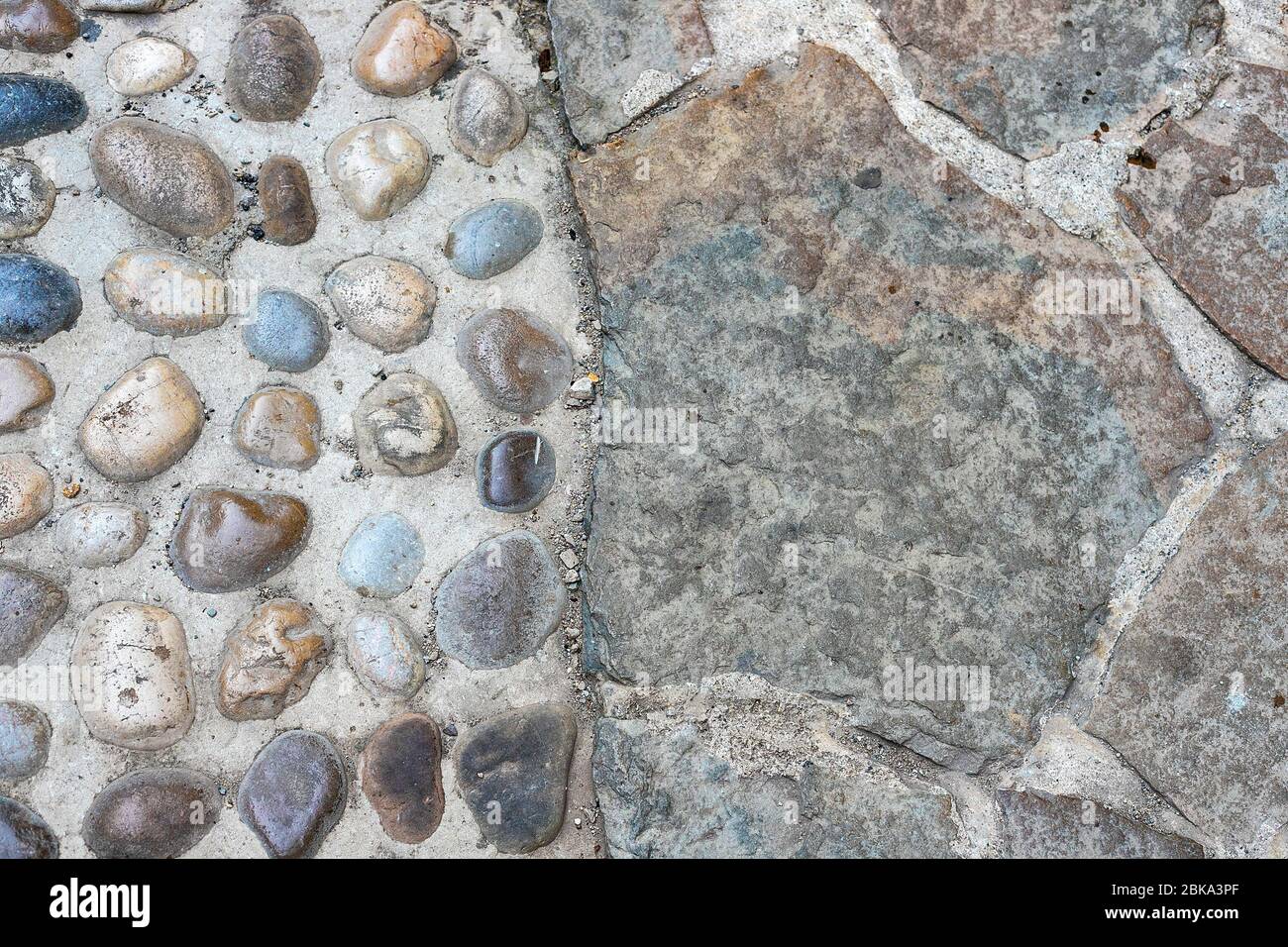 The bridge is a stone road, paving stones. Beautiful paving stones on ...