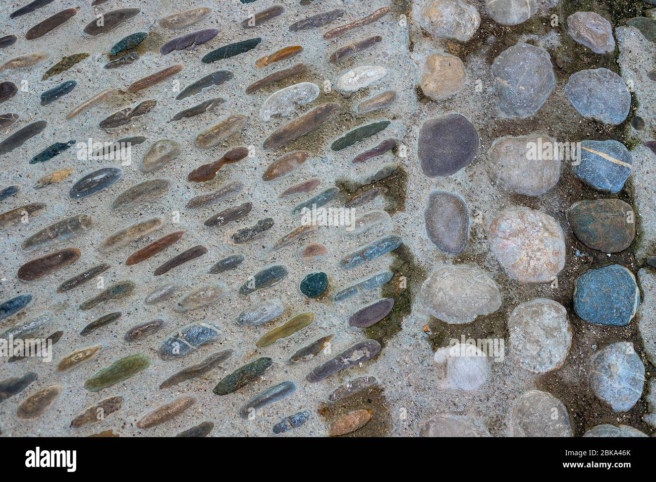 The bridge is a stone road, paving stones. Beautiful paving stones on ...