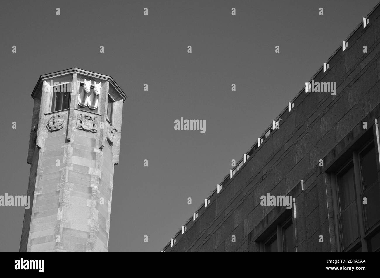 Two horse heads tower - Cologne, Germany Stock Photo - Alamy