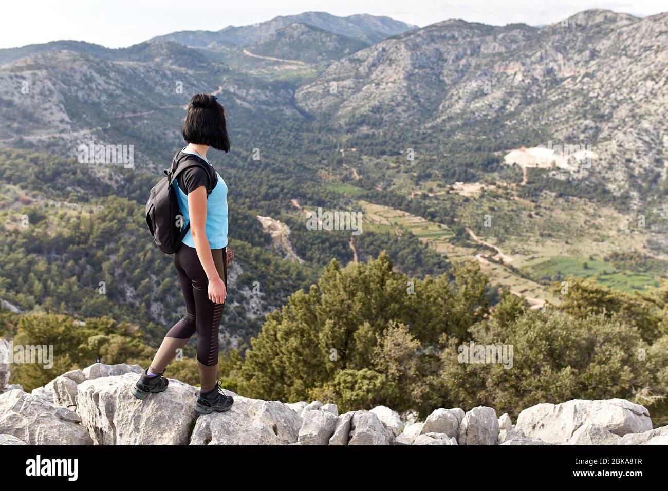girl on the top of mountain Stock Photo - Alamy