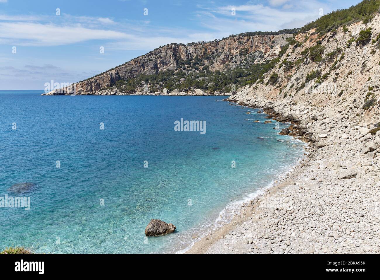 beautiful bay with blue sea and rocks Stock Photo - Alamy
