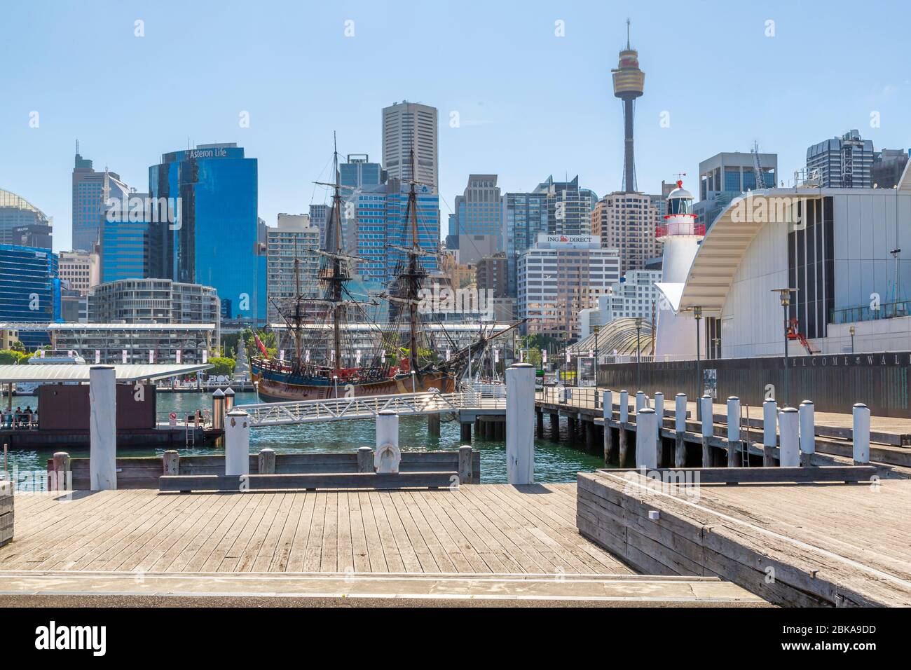 View of Darling Harbour in daylight, Sydney, New South Wales, Australia ...