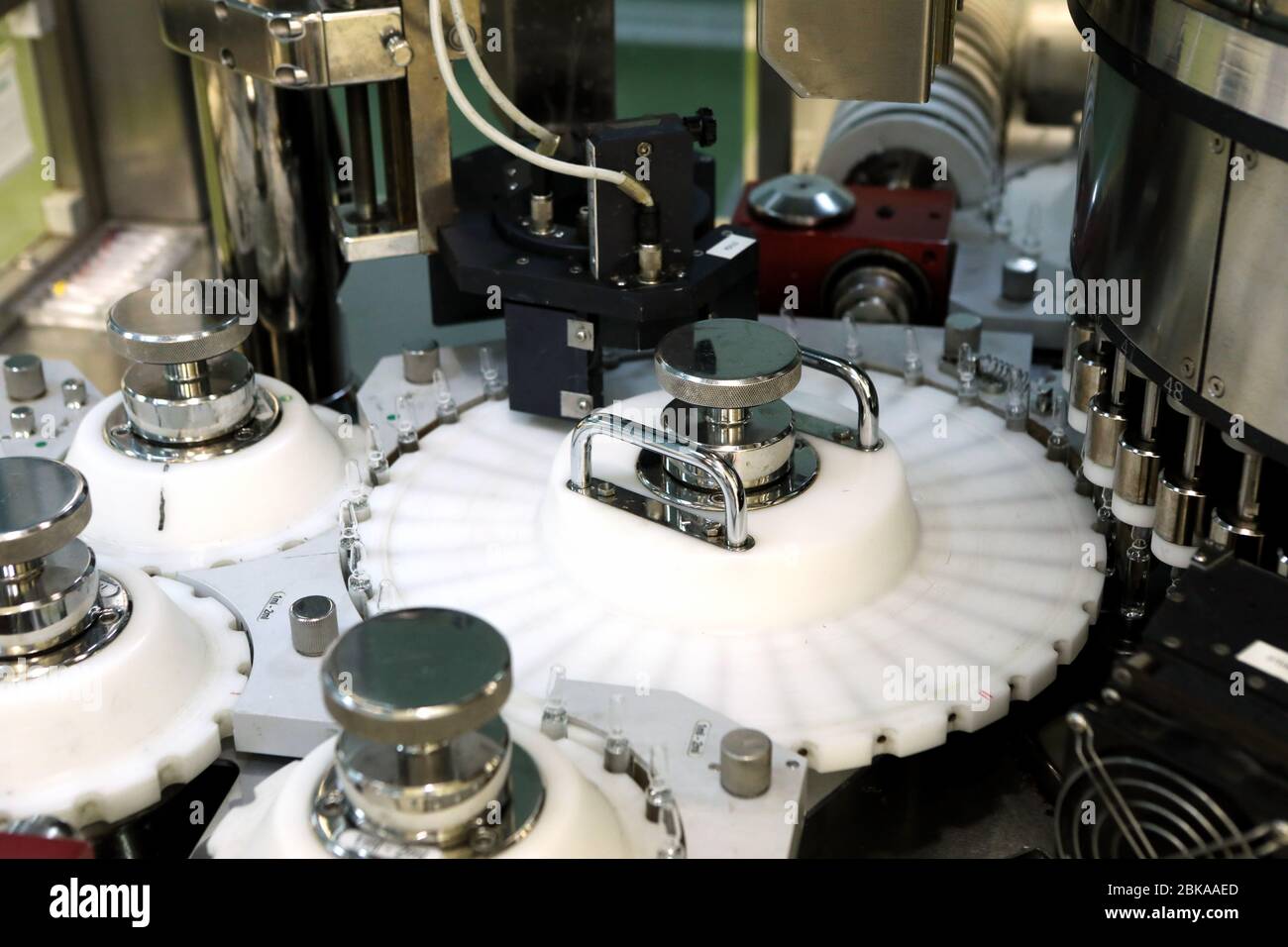 Pharmaceutical industry. Production Line. Fill bottles and ampoules for ...