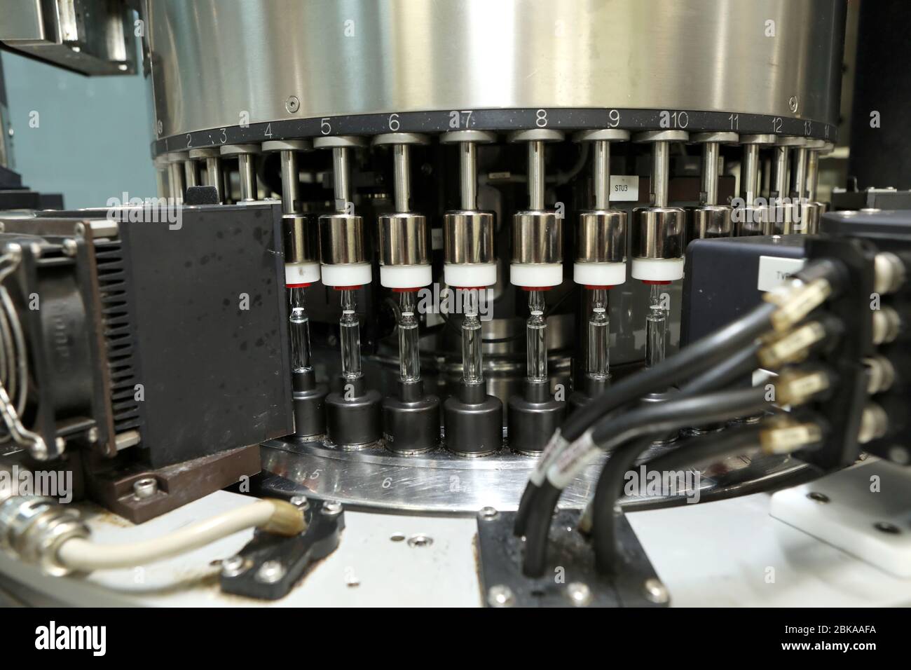 Pharmaceutical industry. Production Line. Fill bottles and ampoules for ...