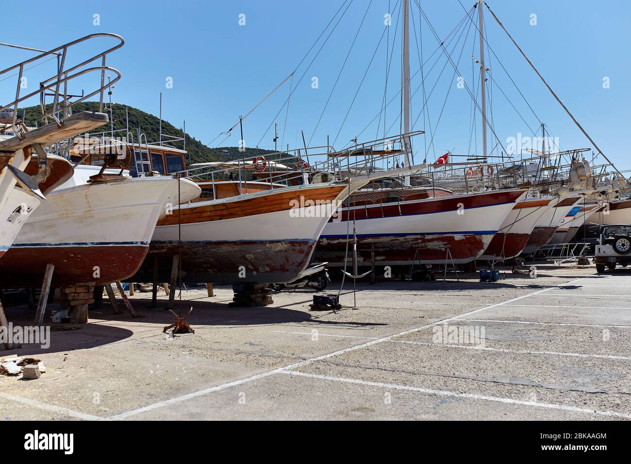 boats in the harbor Stock Photo - Alamy