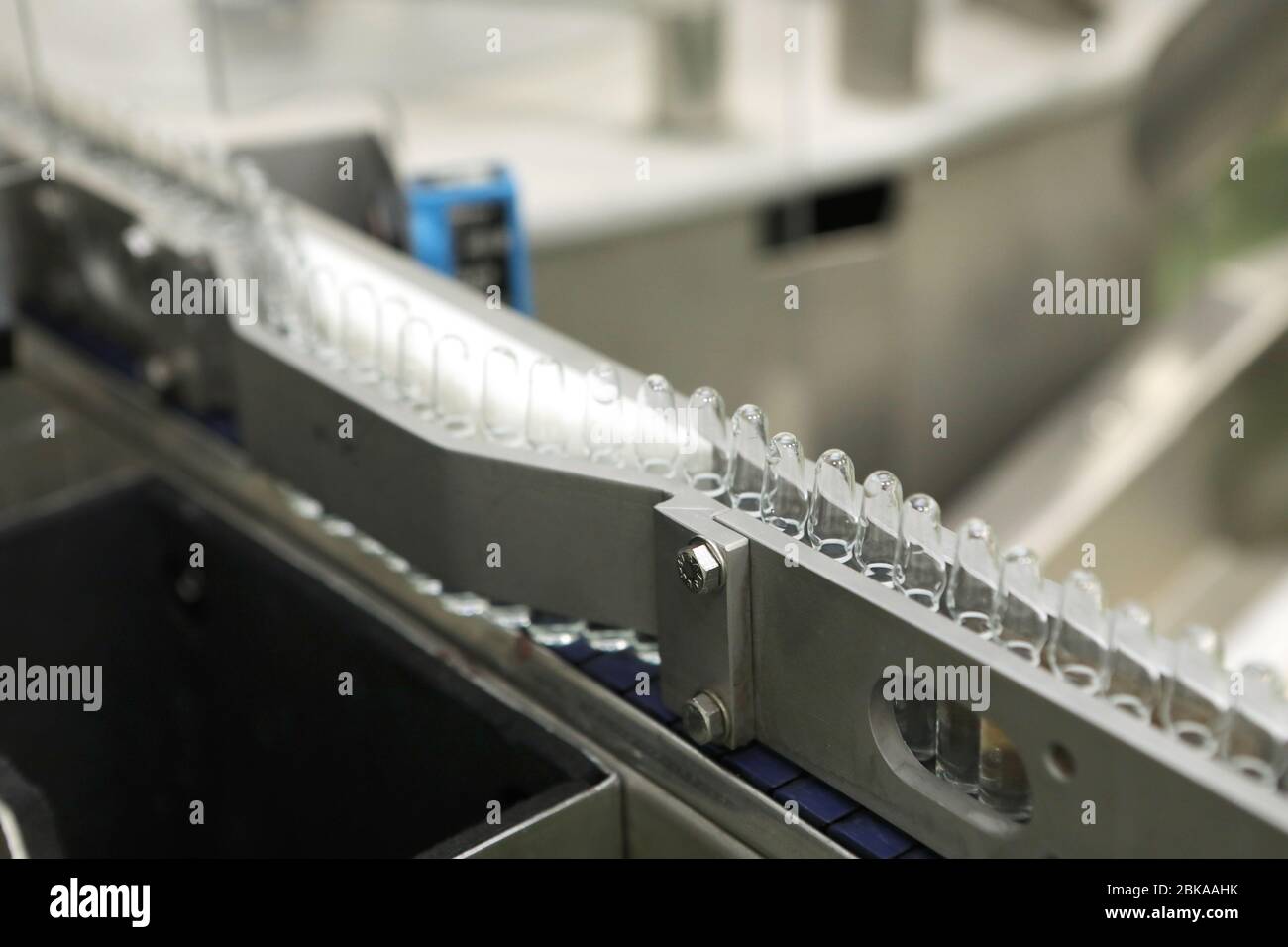 Pharmaceutical industry. Production Line. Fill bottles and ampoules for ...