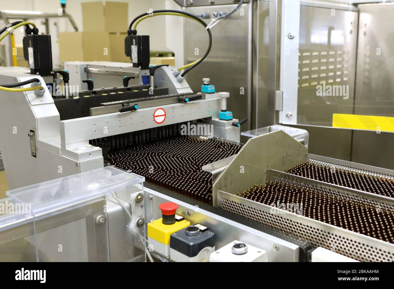 Pharmaceutical industry. Production Line. Fill bottles and ampoules for ...