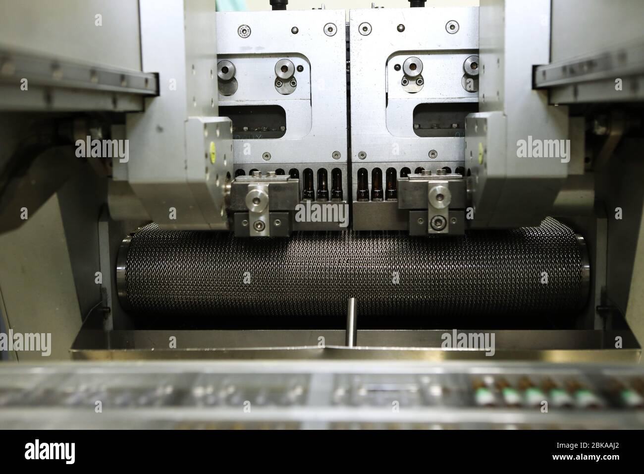 Pharmaceutical industry. Production Line. Fill bottles and ampoules for ...