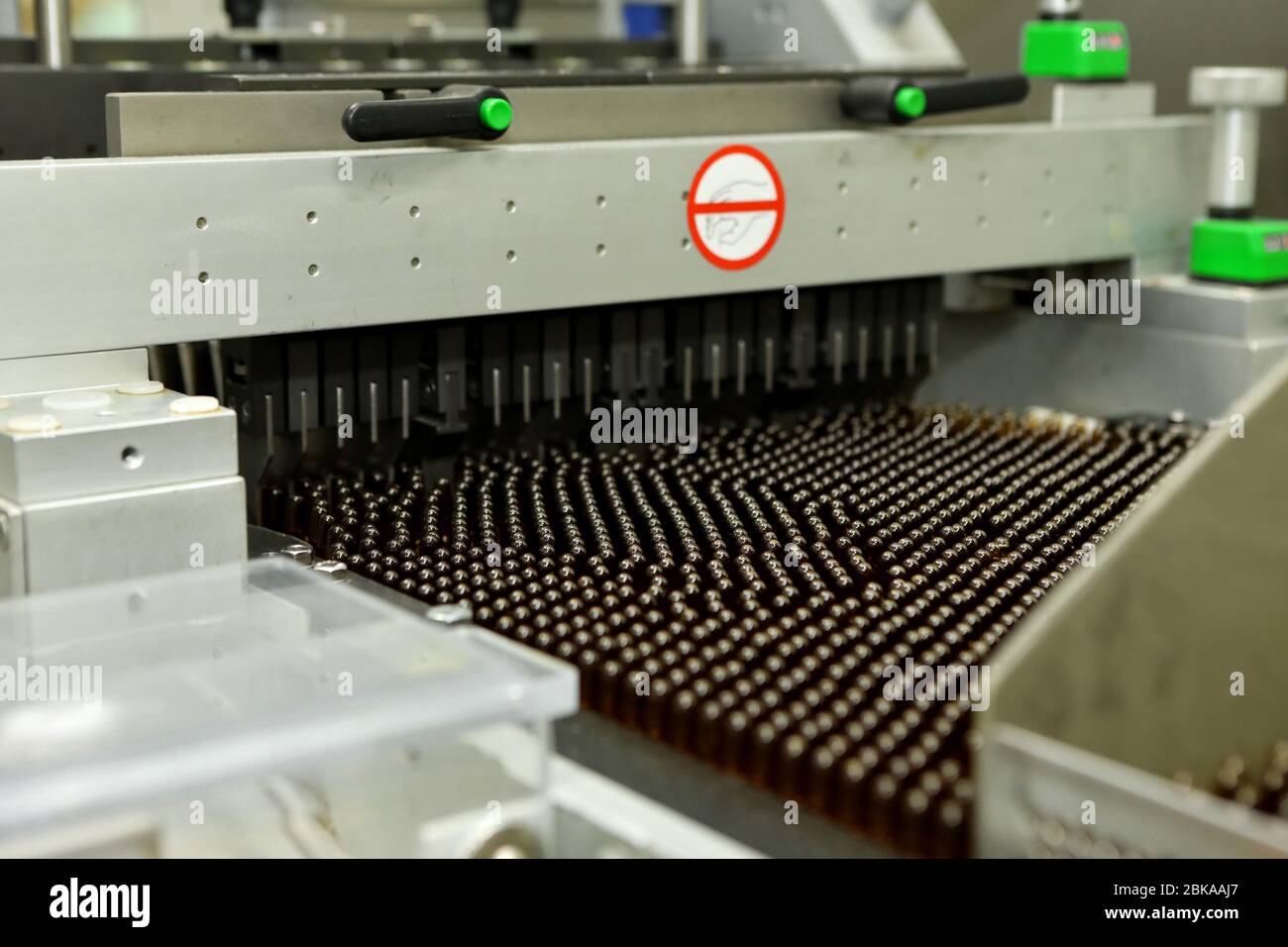 Pharmaceutical industry. Production Line. Fill bottles and ampoules for ...
