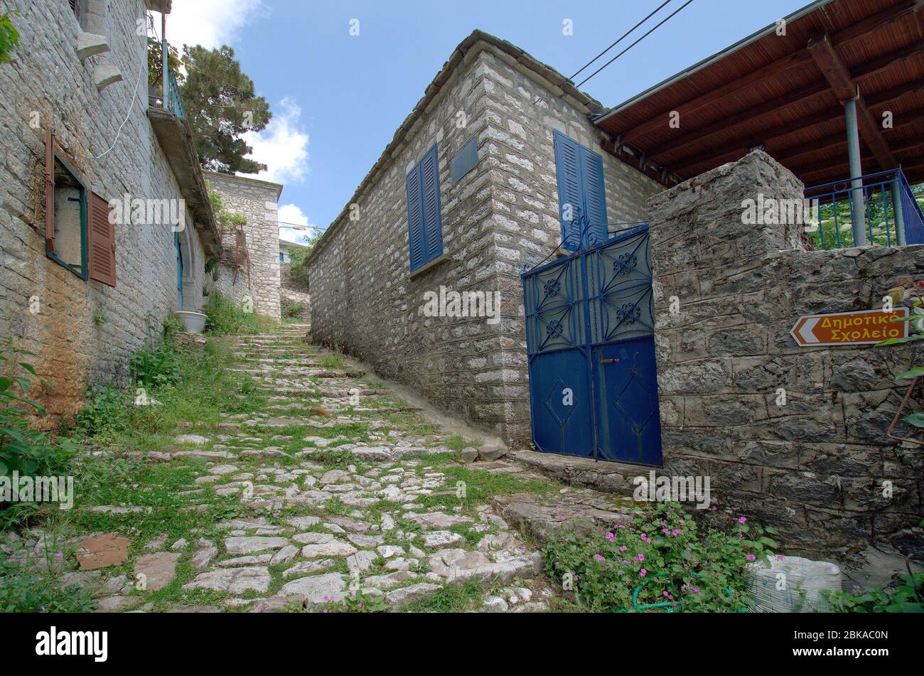 Greece, Epirus, mountain village Kalarites, an Aromanian aka Vlach ...