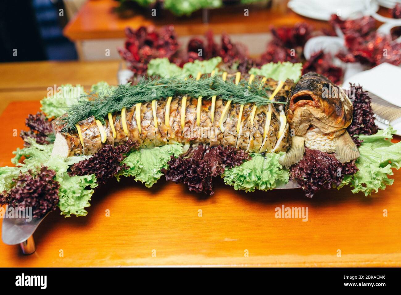baked big fish Stock Photo - Alamy