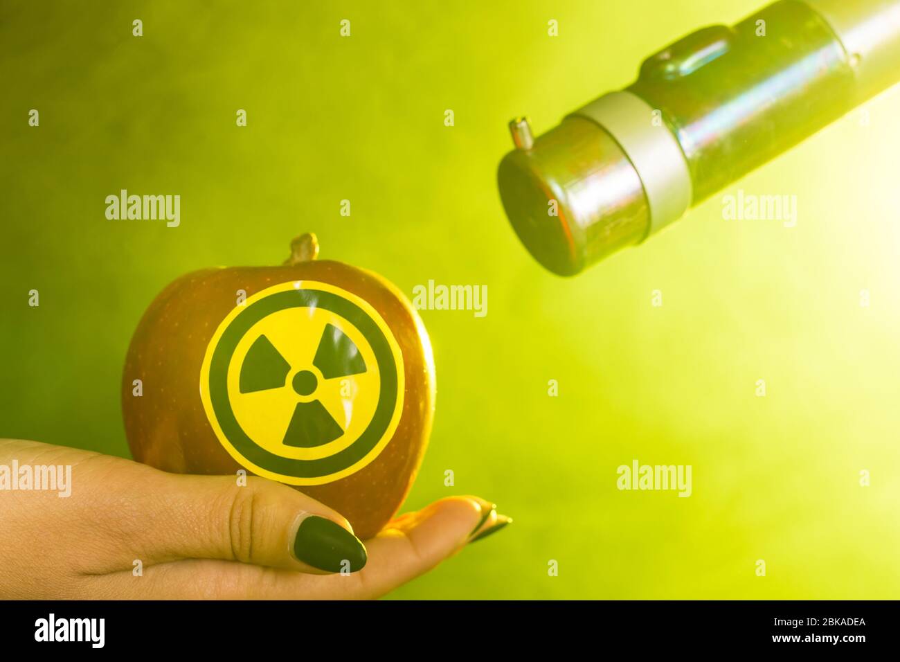 Radiation and danger concept - The worker doing measure radioactivity ...