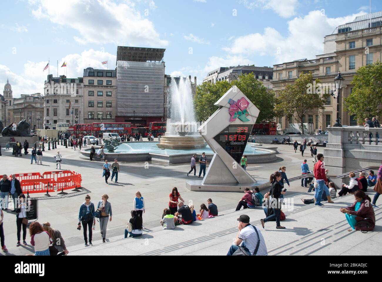 Omega London 2012 Olympic Countdown Clock in Trafalgar Square Stock ...