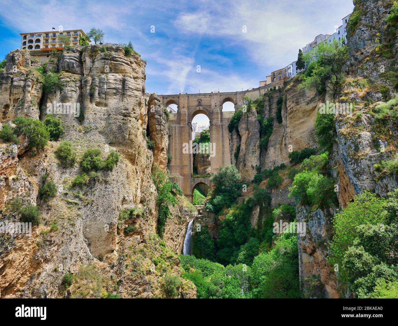 Spanning a 120m deep chasm over the Guadalevín River, the Puente Nuevo ...