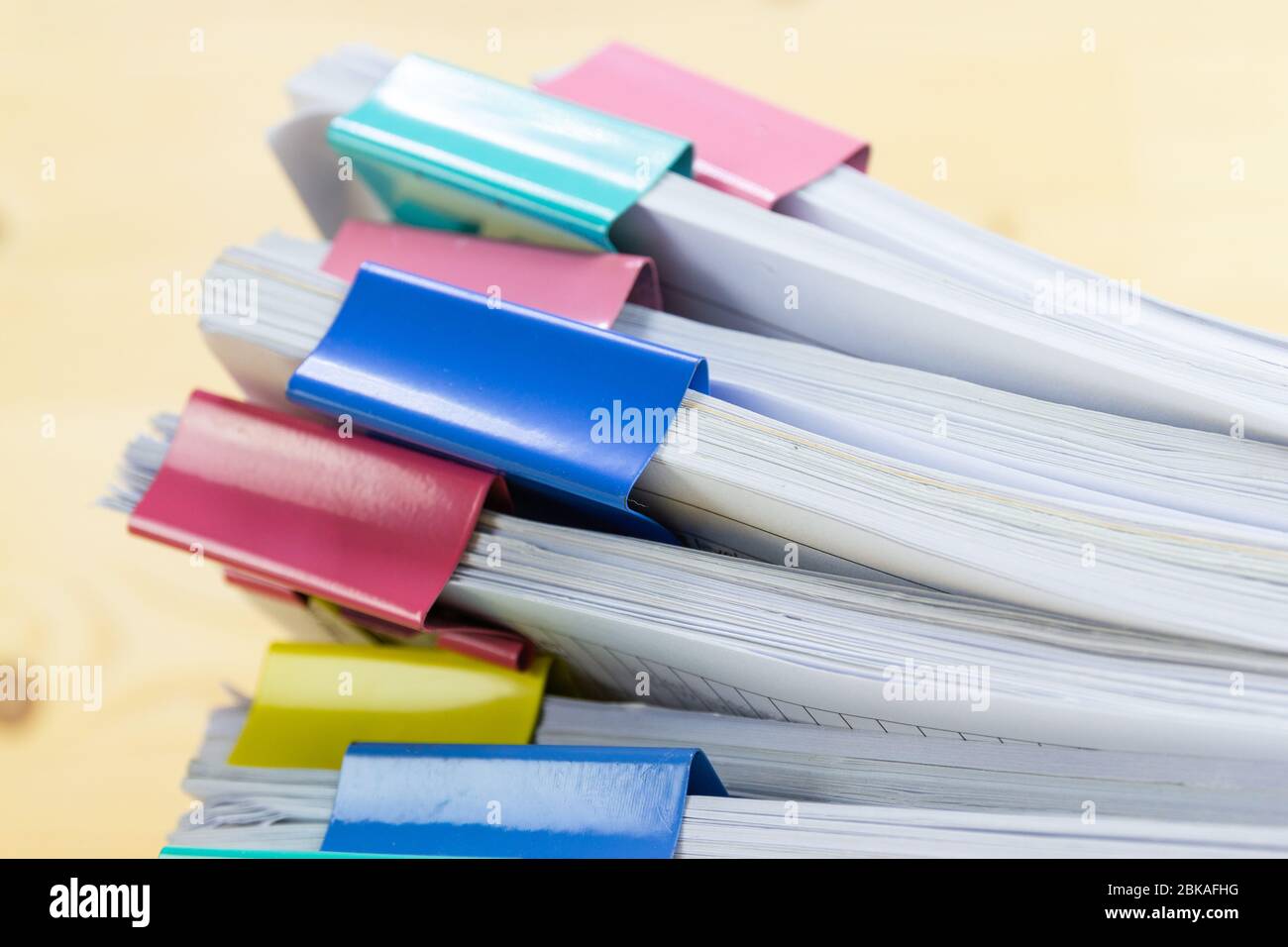 pile of papers at work office for business on the table, concept ...