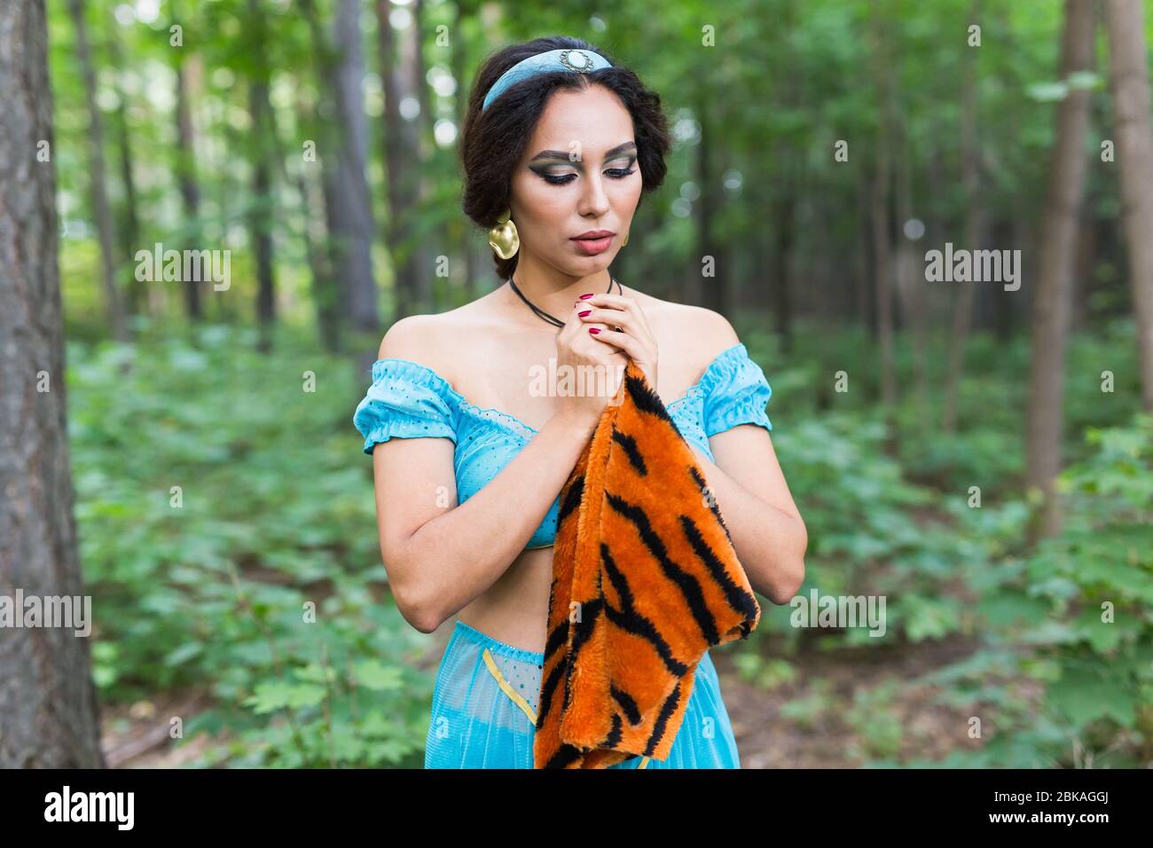 Woman calls stop wearing fur. Vegetarian campaign against the fur ...