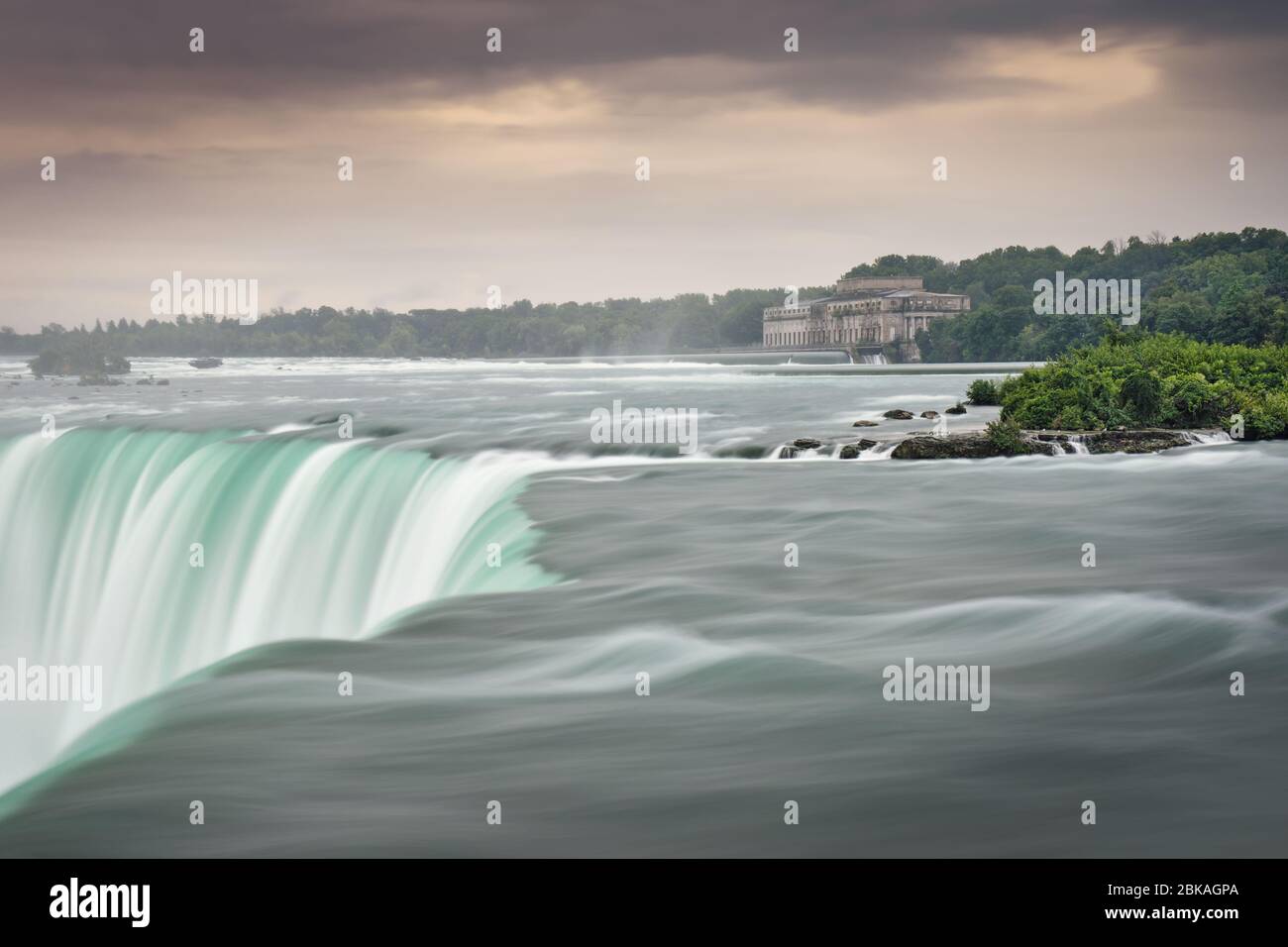 The rapids in the Niagara River above the old power plant, Niagara ...