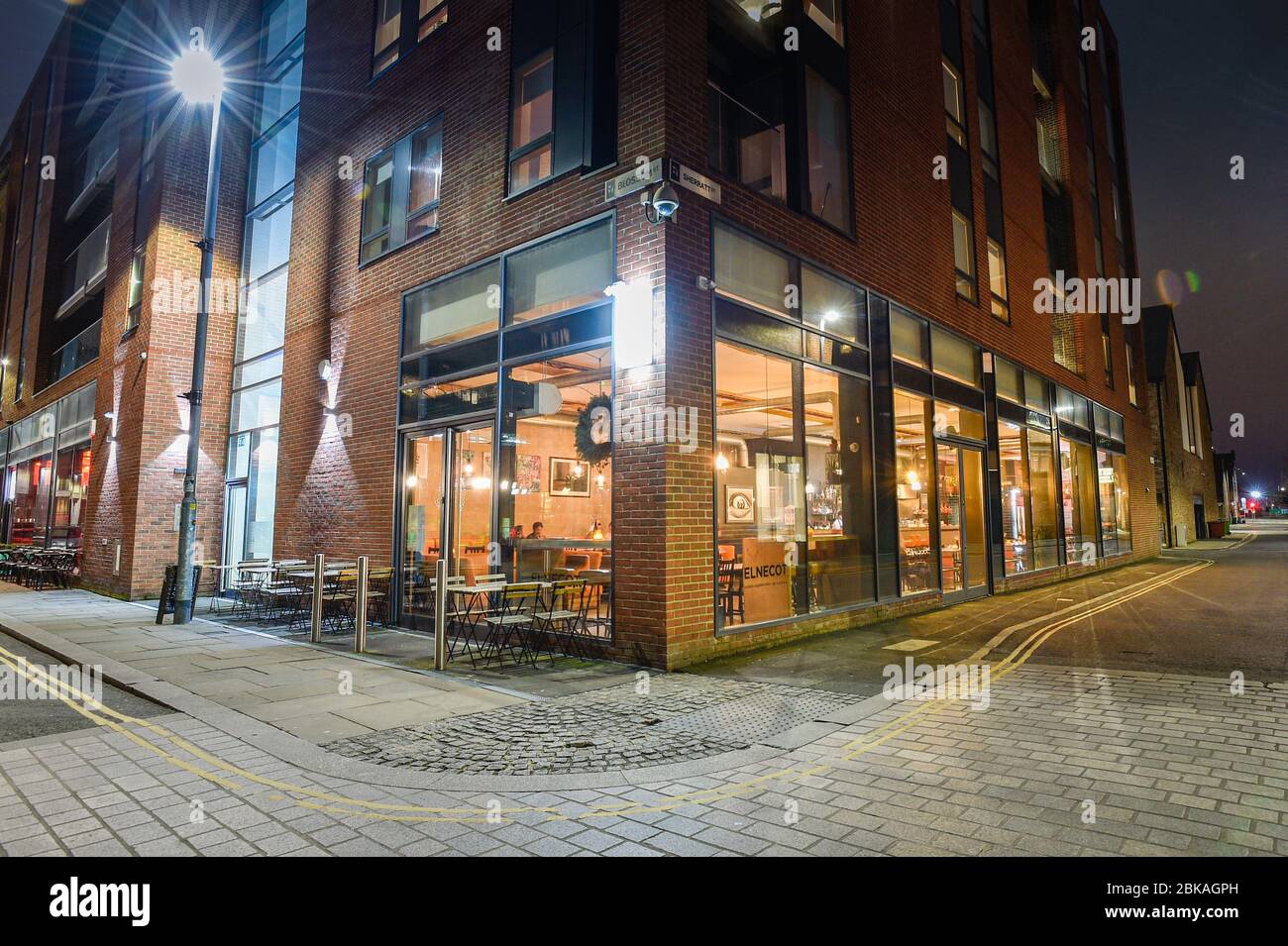 A view of Elnecot Restaurant on the corner of Blossom Street and ...