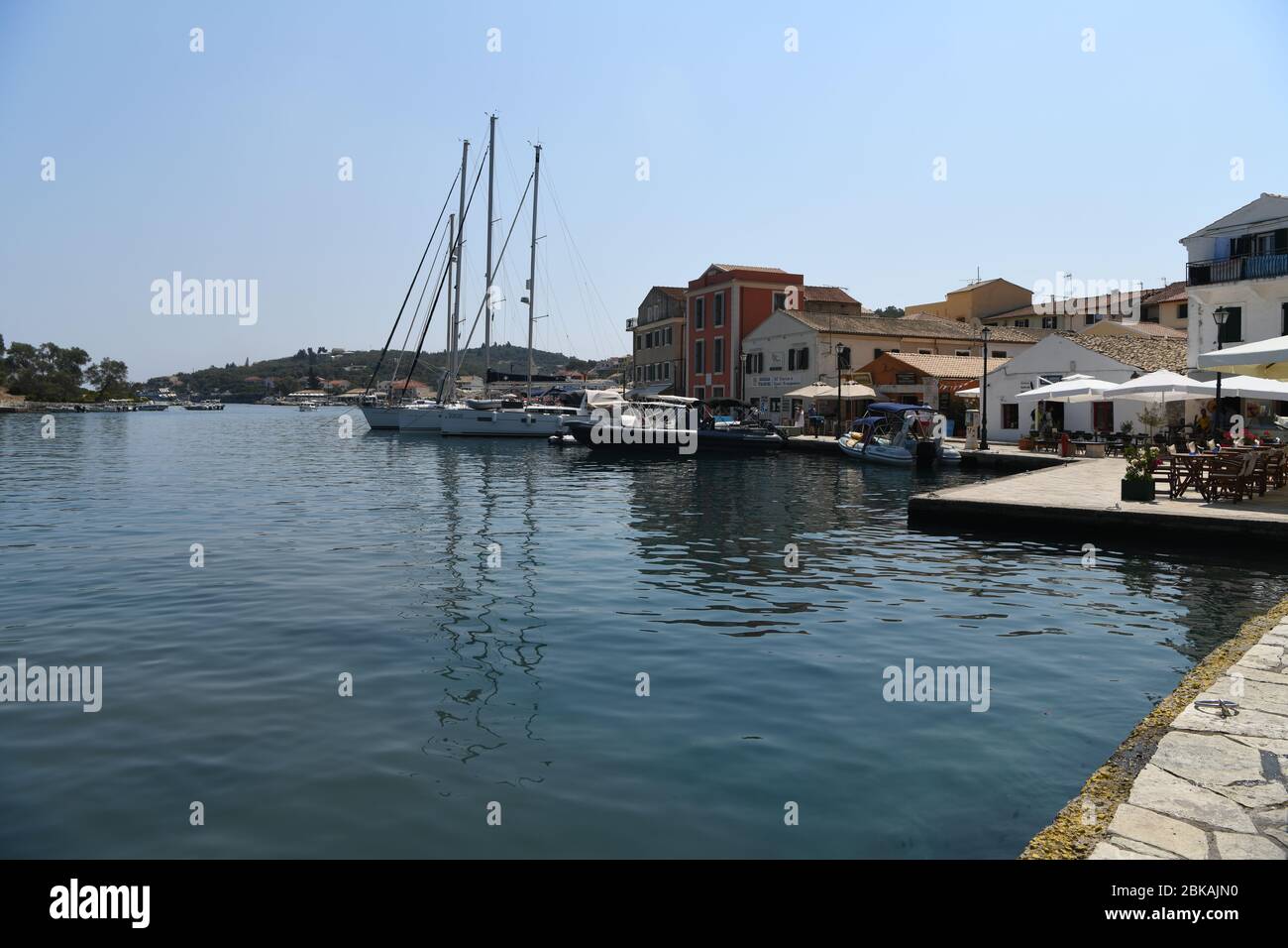 The harbour at Gaios Town, Paxos, Greece Stock Photo - Alamy