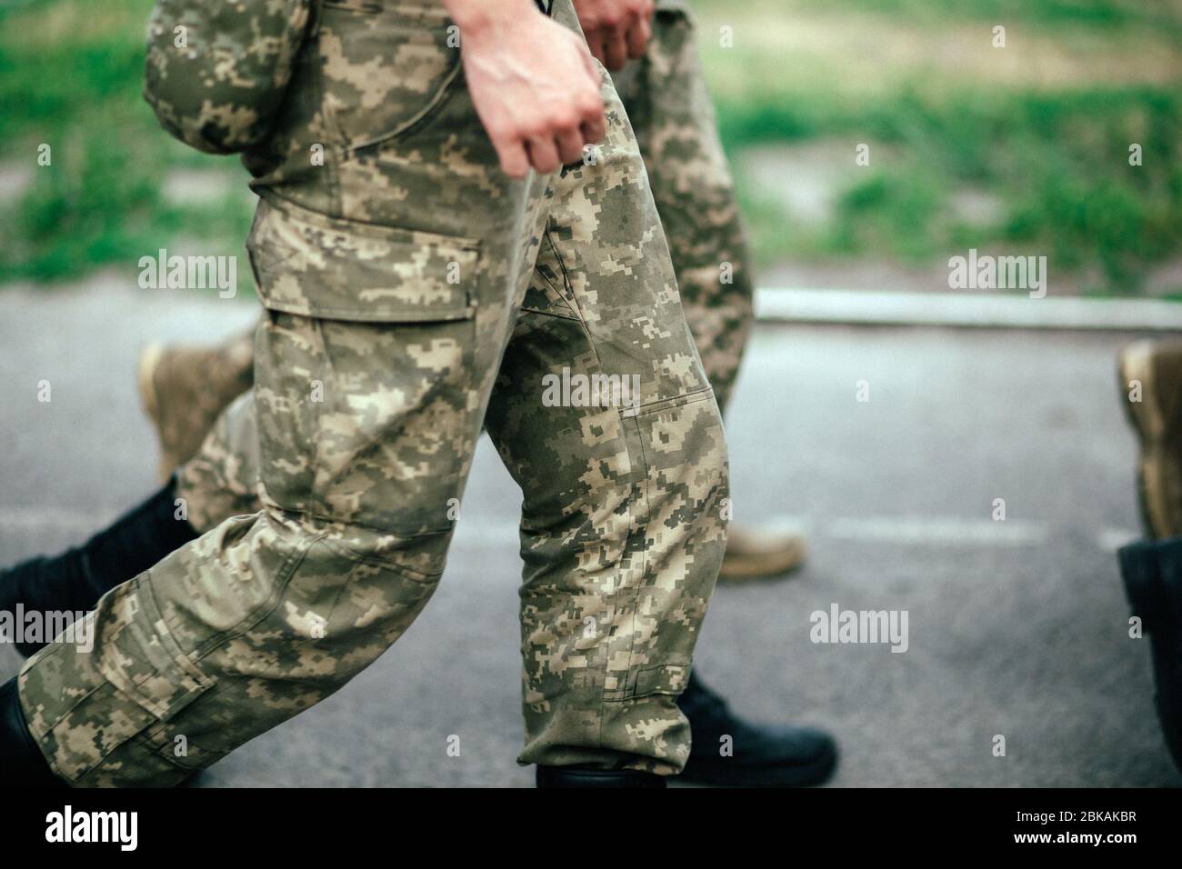 detachment of marching soldiers Stock Photo - Alamy