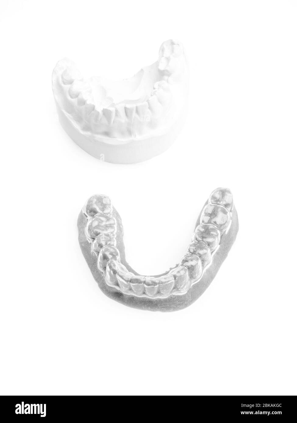 Gypsum model and transparent aligners, copy space Stock Photo - Alamy
