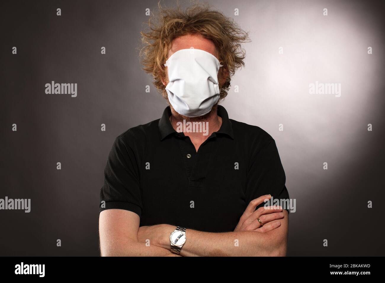Man with face mask over the full face Stock Photo - Alamy
