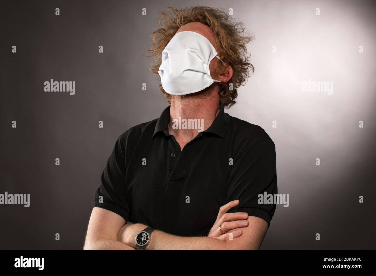 Man with face mask over the full face Stock Photo - Alamy