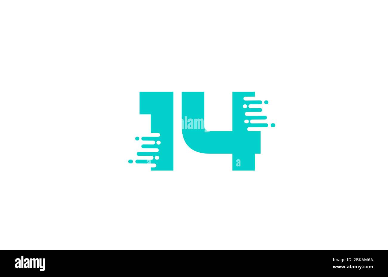 Number 14 vector vectors hi-res stock photography and images - Alamy