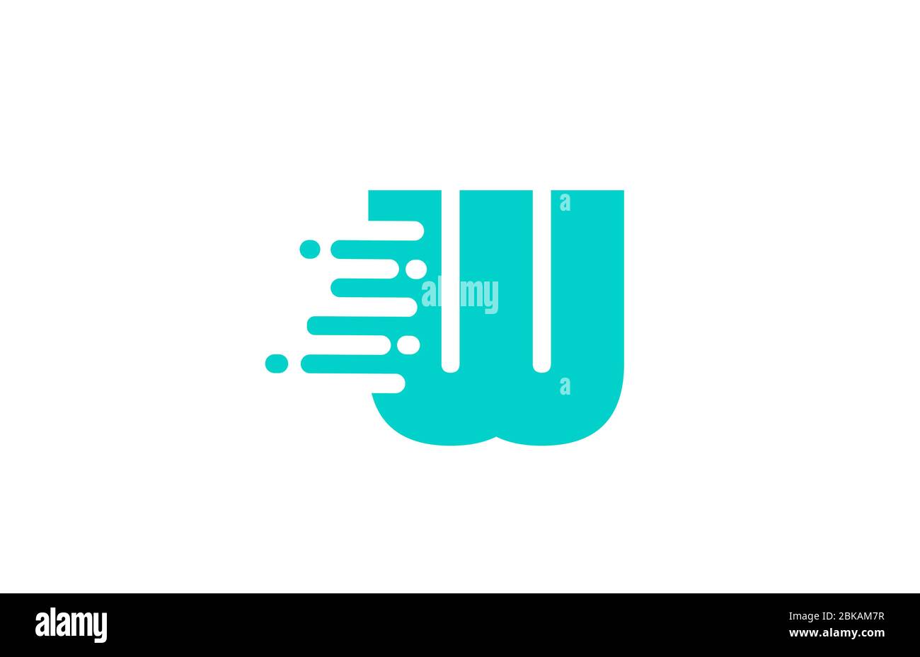 green W alphabet letter logo icon for company and business Stock Vector ...