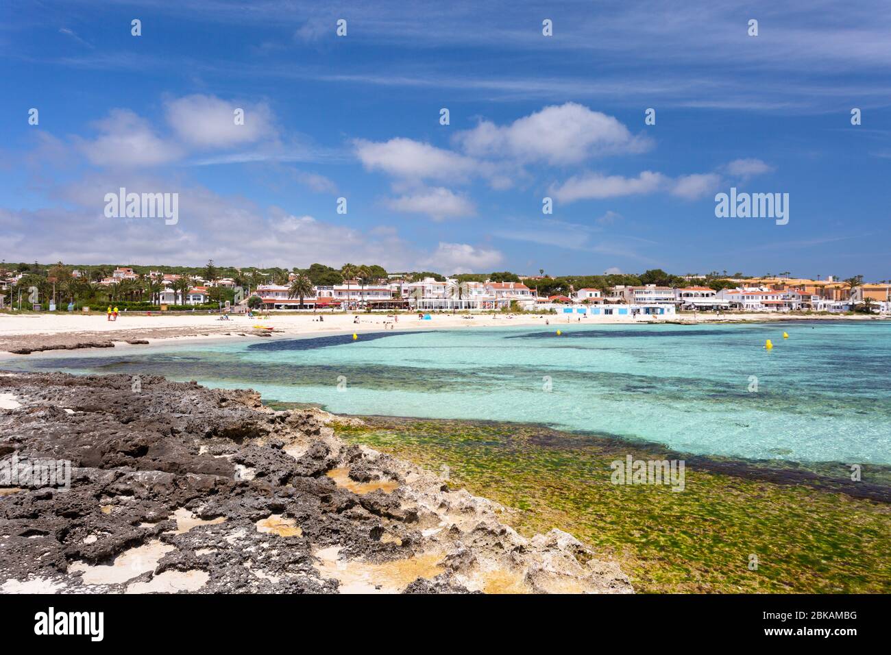 Clear coastal waters at Punta Prima, Menorca, Spain Stock Photo - Alamy