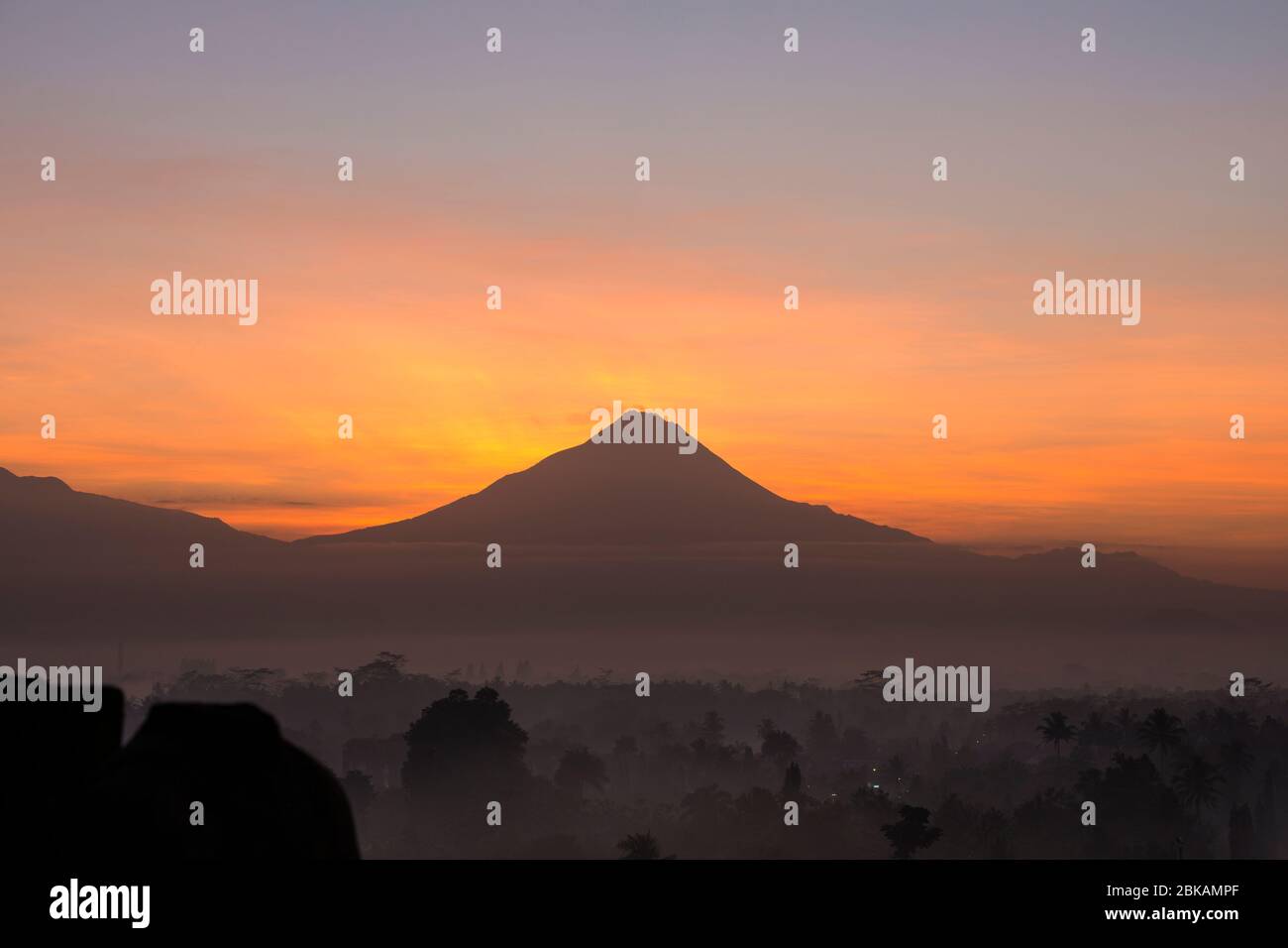 Sunrise from Borobudur Temple, Java, Indonesia Stock Photo - Alamy