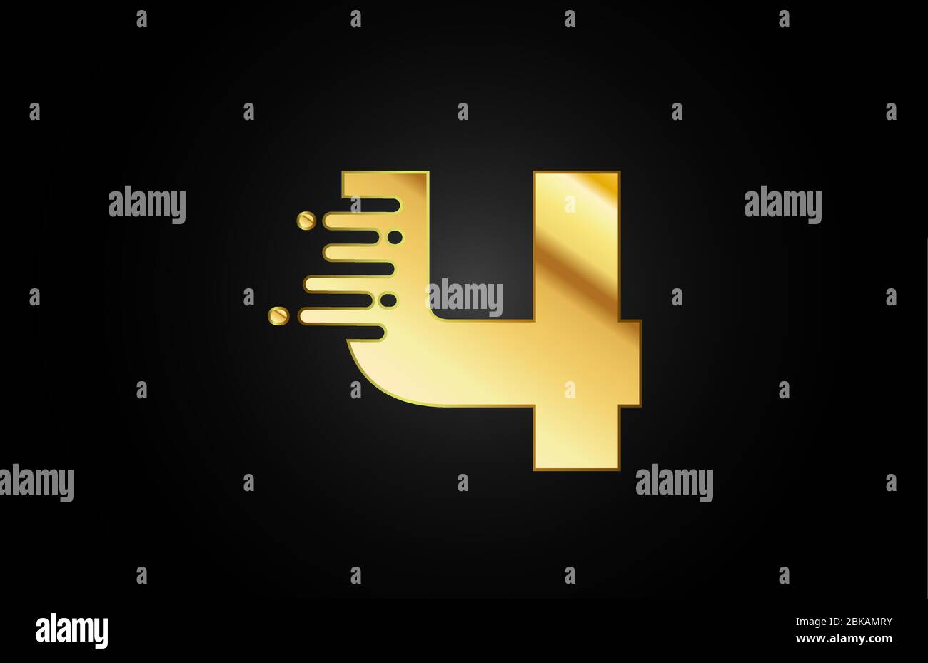 4 number logo icon for company and business Stock Vector Image & Art ...