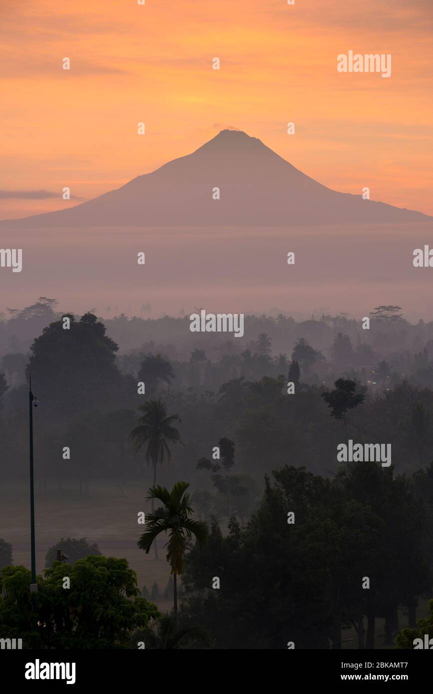 Sunrise from Borobudur Temple, Java, Indonesia Stock Photo - Alamy