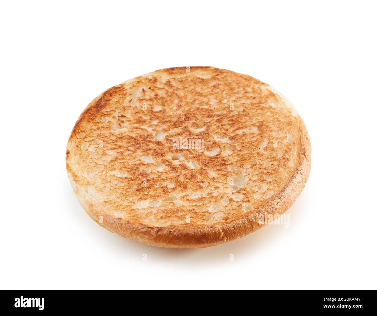 toasted burger bread isolated on white background Stock Photo - Alamy
