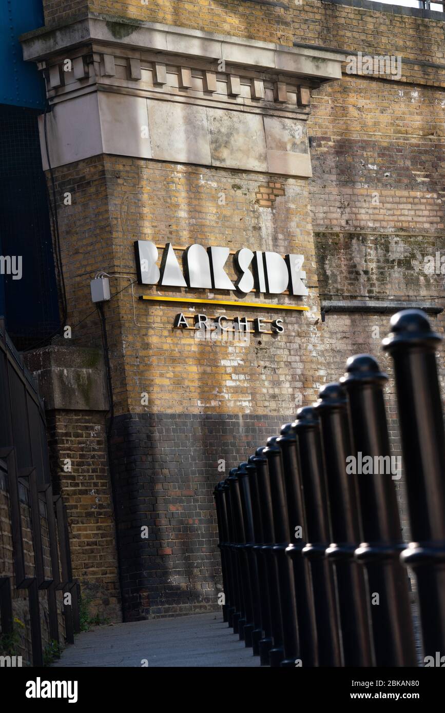 bankside arches, Robinson Road, SE1 London Stock Photo - Alamy